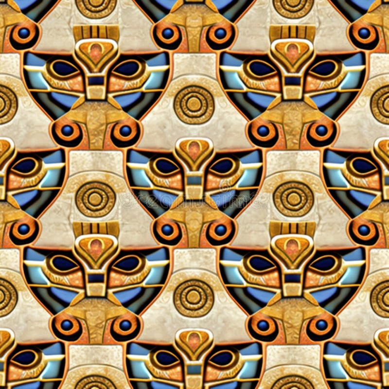 Egypt theme patterns stock illustration. Illustration of sarcophagus ...