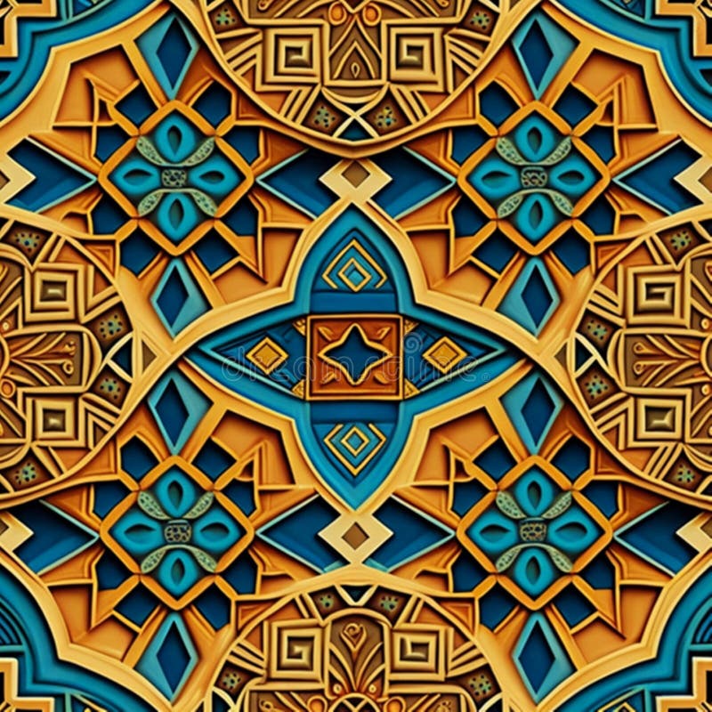 Egypt theme patterns stock illustration. Illustration of architecture ...
