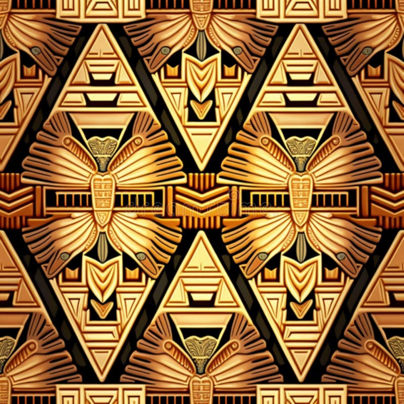 Egypt theme patterns stock illustration. Illustration of history ...