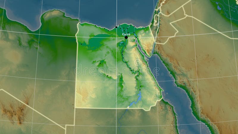 Egypt - Physical. Neighborhood, Outline Stock Illustration ...