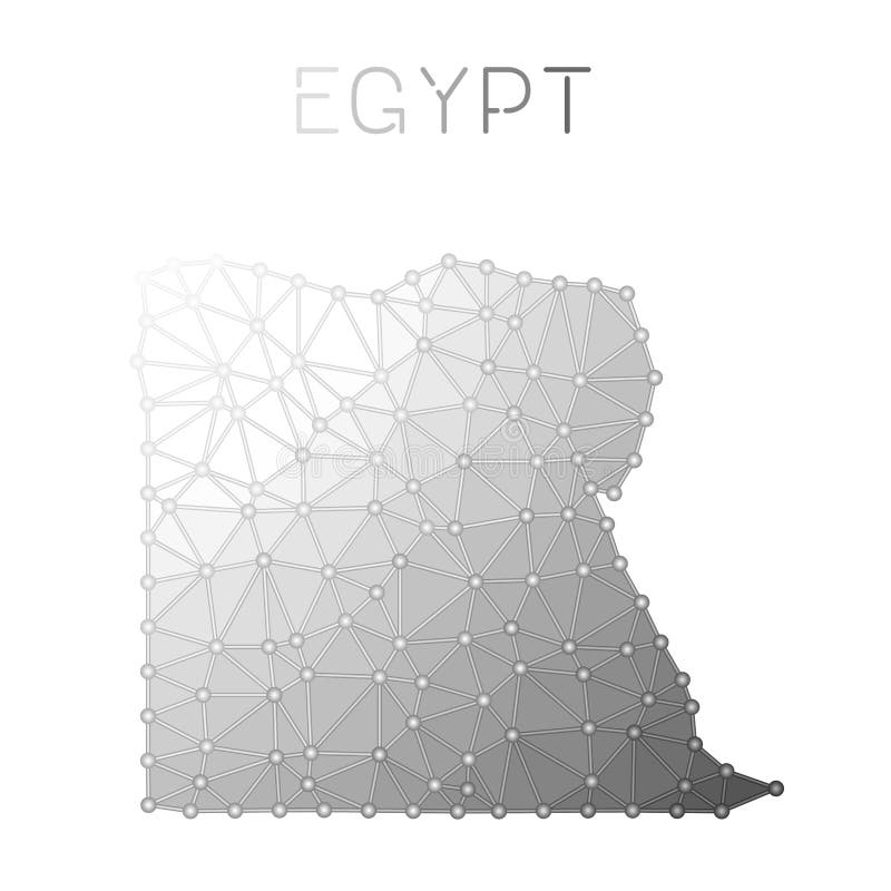 Egypt network map. stock vector. Illustration of card - 197203706