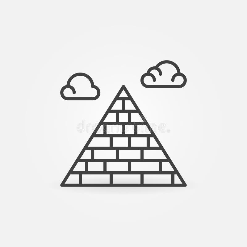 Egypt Pyramid Vector Concept Minimal Thin Line Icon or Sign Stock ...