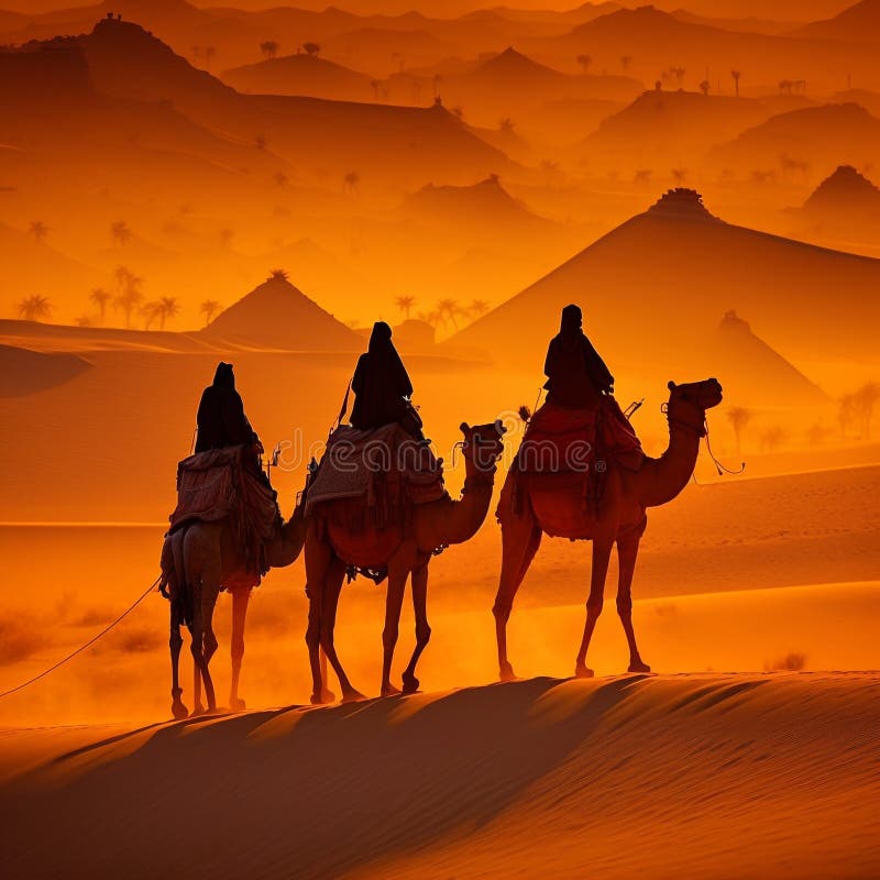 Egypt Pyramids and the Desert of Giza Under the Beautiful Sky Stock ...