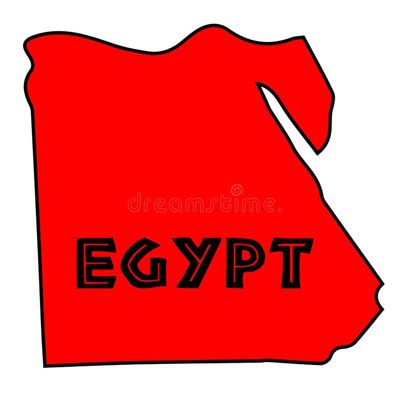 Egypt Red Silhouette stock vector. Illustration of white - 117553810