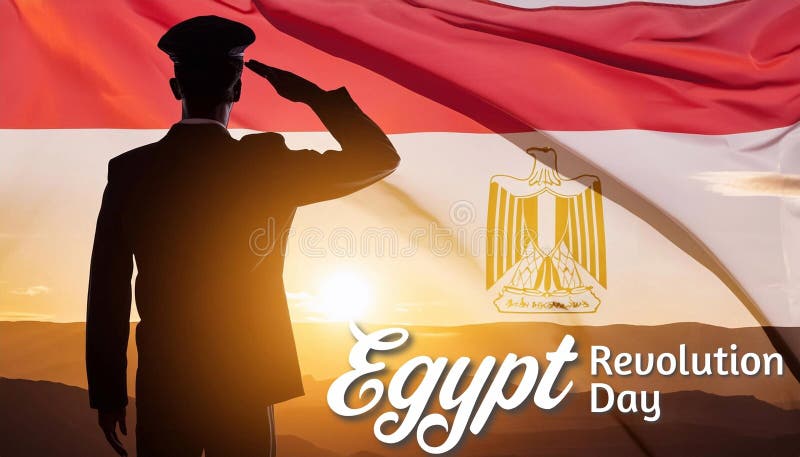 Egypt Revolution Day Poster Design Stock Illustration - Illustration of ...