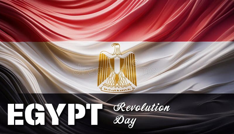 Egypt Revolution Day Poster Design Stock Illustration - Illustration of ...