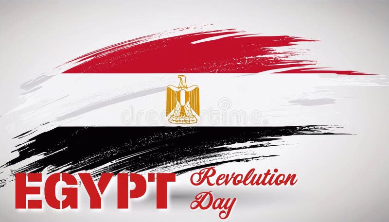 Egypt Revolution Day Poster Design Stock Illustration - Illustration of ...