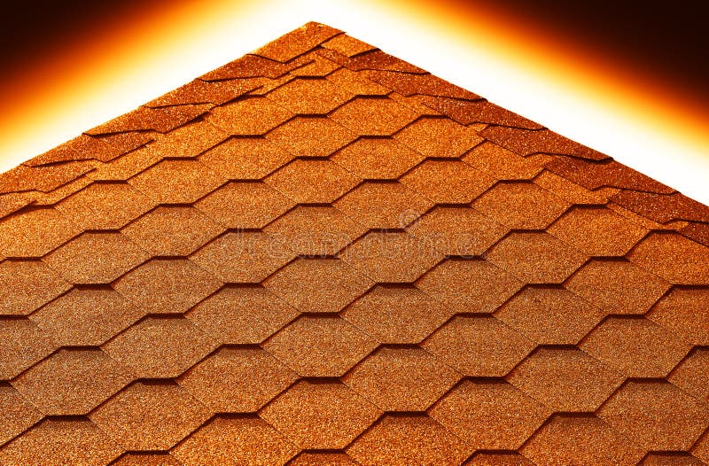 Pyramid of Tiles Roof. White Metallic Pyramid of Tiles Roof, Background ...