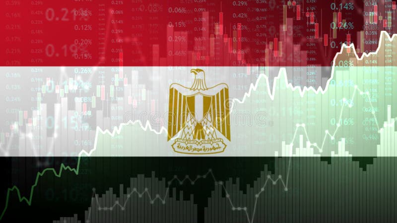 Egypt Stock Market Growth and Financial Data Visualization Stock ...
