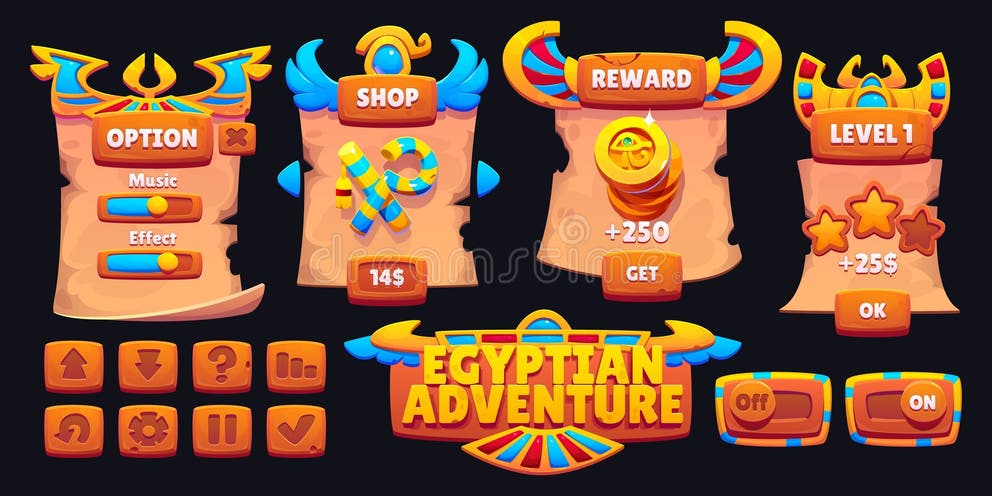 Egypt Ui Game Ancient Stock Illustrations – 352 Egypt Ui Game Ancient ...