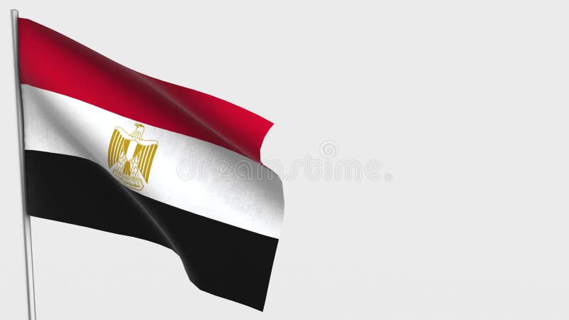 Wavy Egypt Flag Motion Graphics with Green Screen Background Stock ...