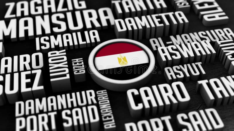 Egypt Word Cloud Collage in 3D Stock Video - Video of word, town: 299535201