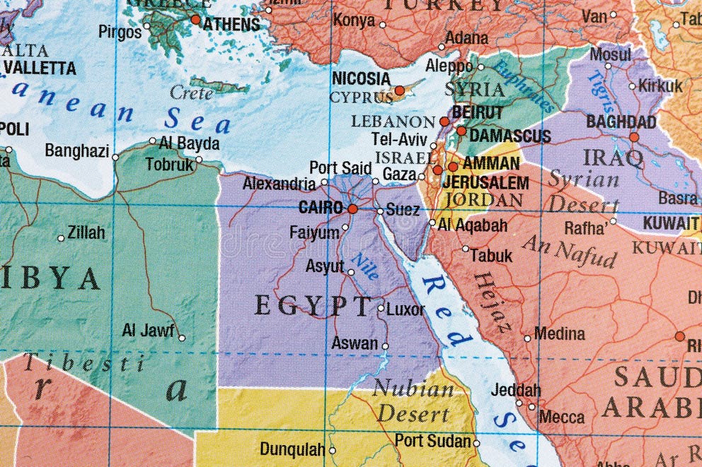 Egypt on World Map Close-up Stock Image - Image of tourism, zoomedin ...