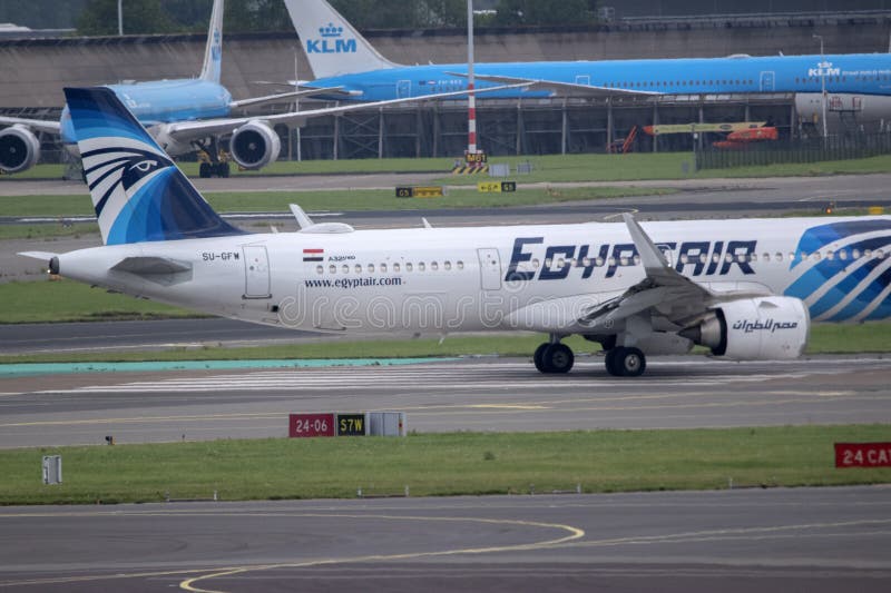 Egyptair Plane at Schiphol Airport the Netherlands 29-8-2024 Editorial ...