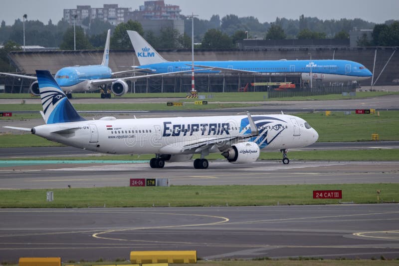 Egyptair Plane at Schiphol Airport the Netherlands 29-8-2024 Editorial ...