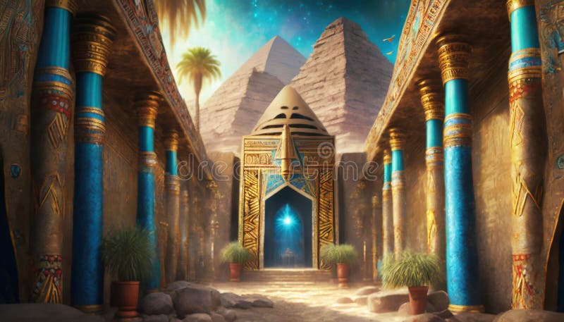 Egyptian Abstract Background Stock Illustration - Illustration of ...