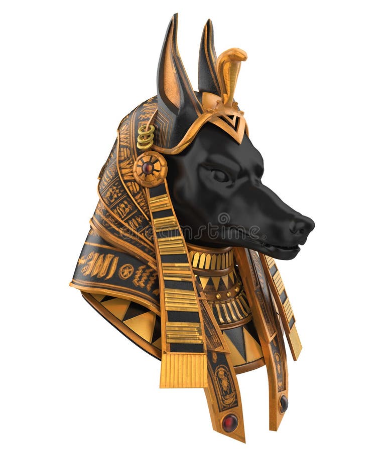 Egyptian Anubis Statue Isolated Stock Illustration - Illustration of ...