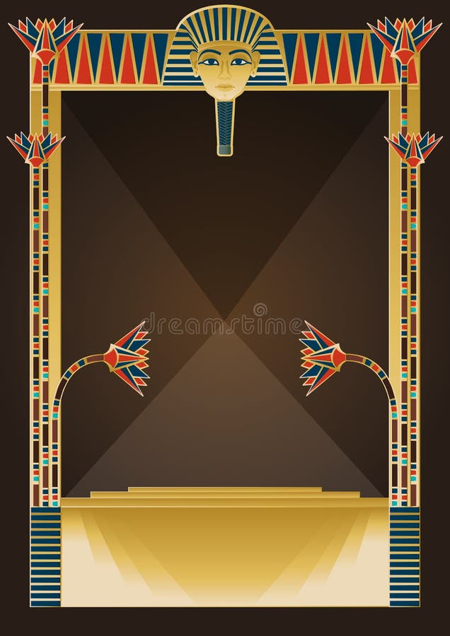 Egyptian Background and Design Elements Stock Vector - Illustration of ...