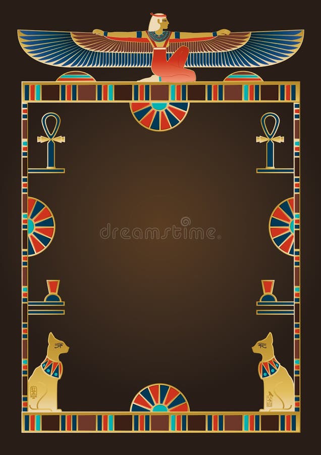 Egyptian Background and Design Elements Stock Vector - Illustration of ...