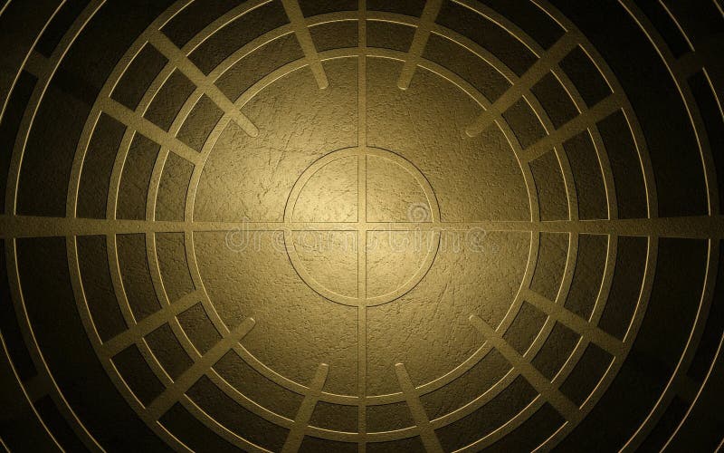 Egyptian Circular Engraving on a Structured Surface, Creative ...