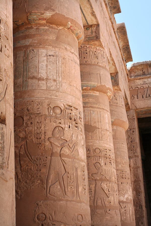 Egyptian Columns stock image. Image of egyptian, hieroglyph - 1224985