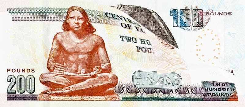 Egyptian Pounds Devaluation and Denomination Concept Stock Image ...