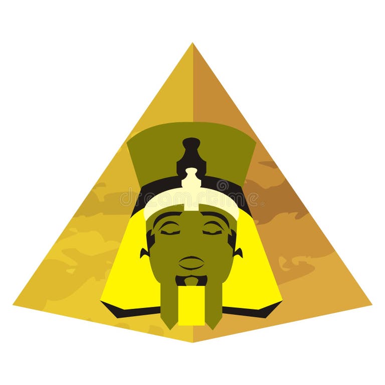 Egyptian Face in One Pyramid Stock Vector - Illustration of pyramid ...