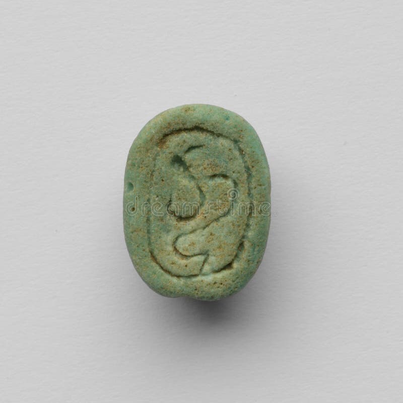 Egyptian Faience Scarab Amulet Stock Photo - Image of glass, faience ...