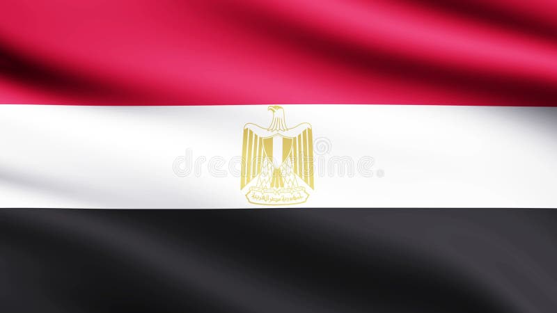 Egyptian Flag Waving Full Screen Background Stock Footage - Video of ...