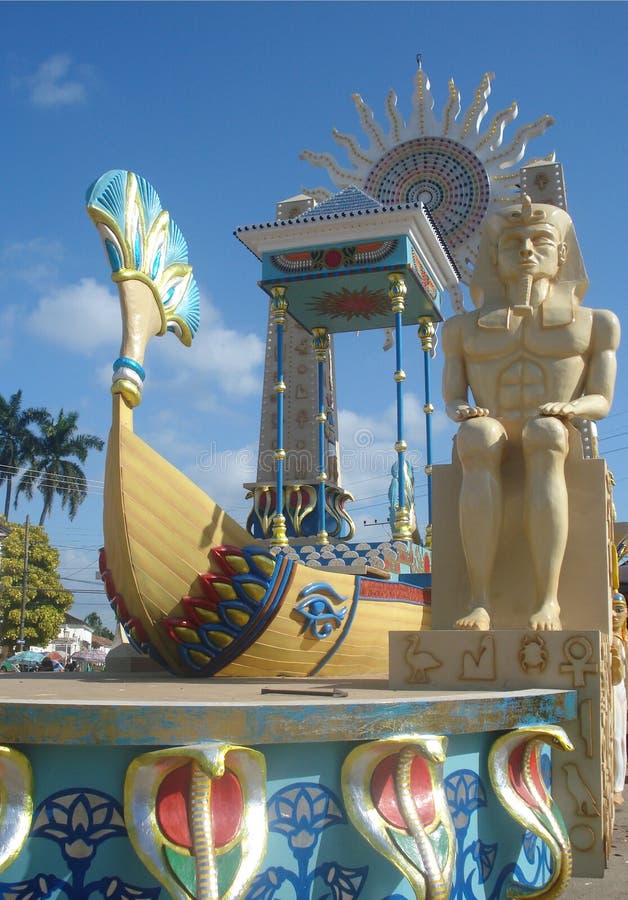 Egyptian Float at Cuban Carnival Stock Image - Image of boat, obelisk ...
