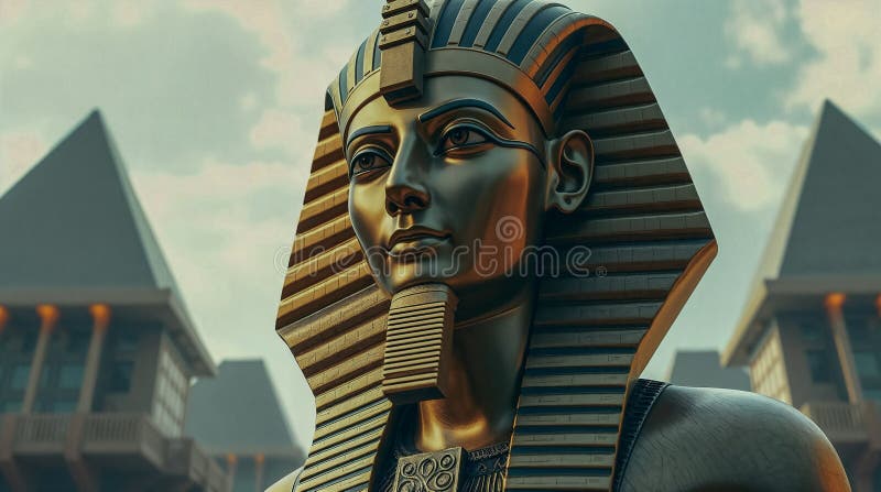 Egyptian God Pharaoh Realistic Illustration Stock Illustration ...