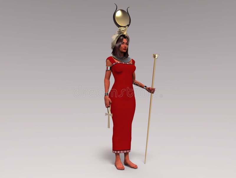 The Egyptian goddess Isis stock illustration. Illustration of sacred ...
