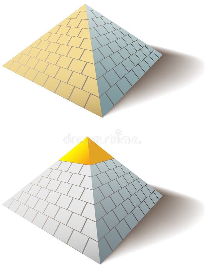 3D Pyramid Chart stock illustration. Illustration of paperweight - 9591869