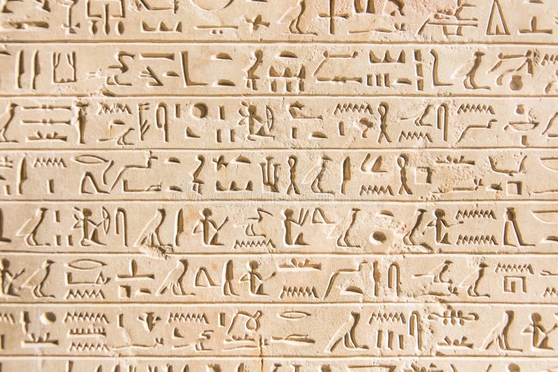 Egyptian hieroglyph stock photo. Image of drawing, engraving - 43706408