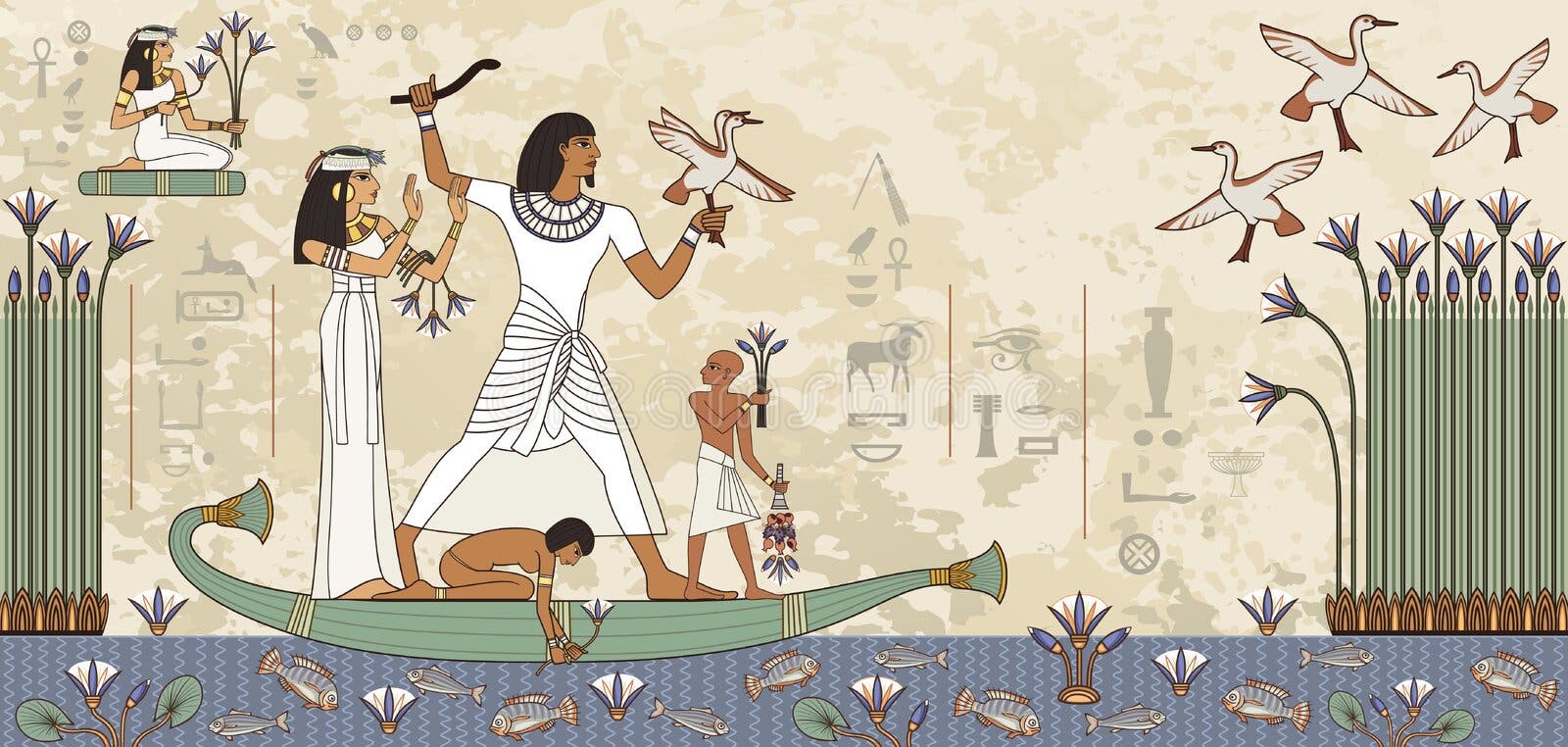 Egyptian Hieroglyph And Symbolancient Culture Sing And Symbol Stock