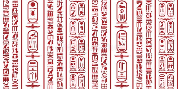 Ancient Egyptian Hieroglyphic Writing Stock Illustrations – 785 Ancient ...
