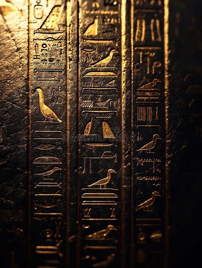 Egyptian Hieroglyphs Black White Stock Photos - Free & Royalty-Free ...