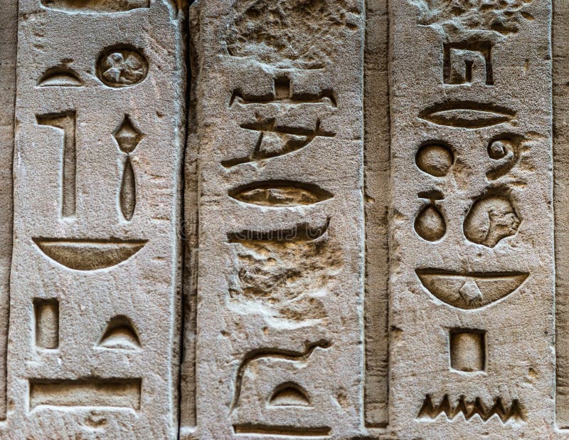Egyptian hieroglyphs stock image. Image of element, papyrus - 49878101
