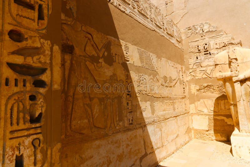Egyptian Inscriptions at Temple - Egypt Stock Photo - Image of ...