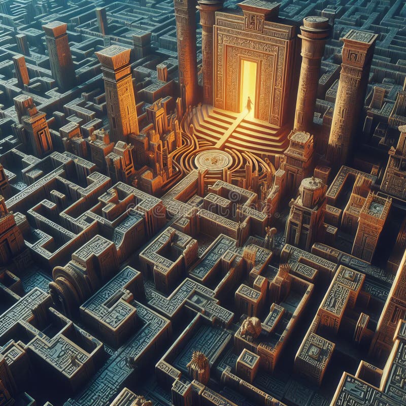 Egyptian Labyrinth an Ancient Building or Structure from Egypt Stock ...