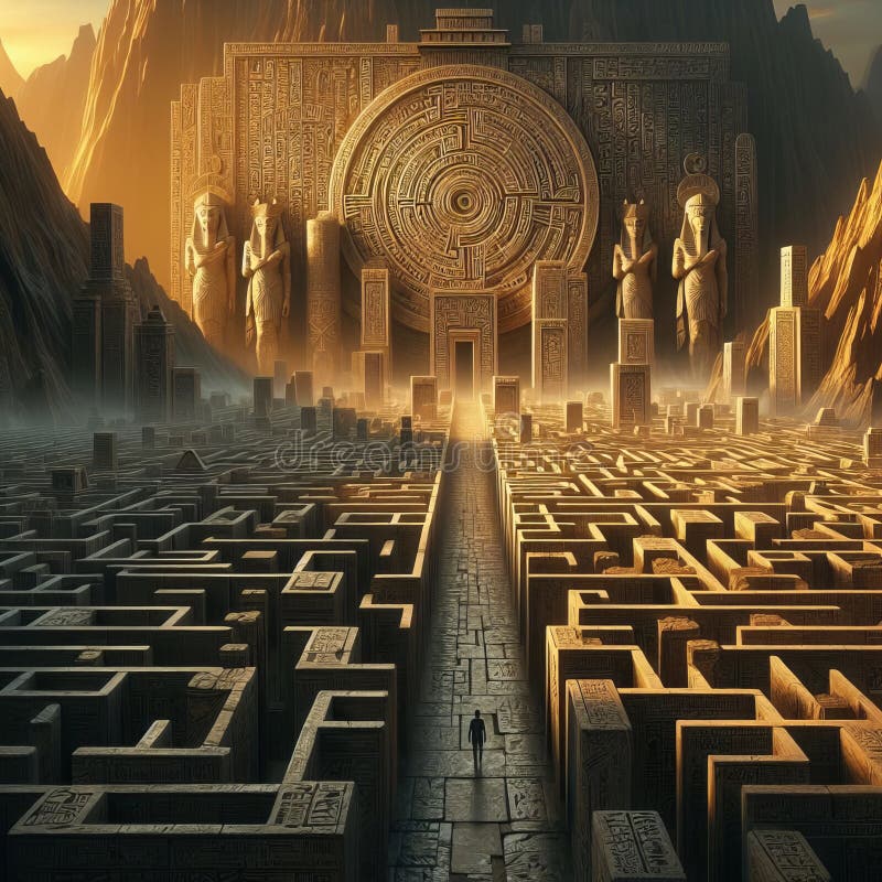 Egyptian Labyrinth an Ancient Building or Structure from Egypt Stock ...