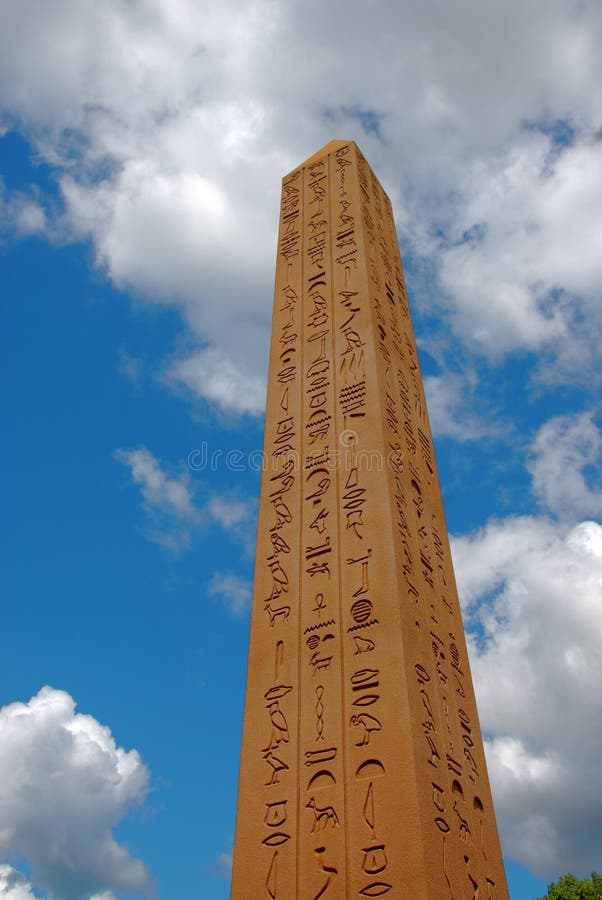 Egyptian Monument stock photo. Image of obelisk, hieroglyphics - 15919082