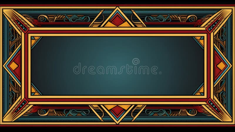Egyptian Ornate Frame Vector Illustration Stock Photo - Image of ...