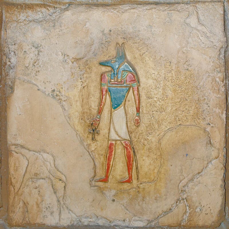 Egyptian painted relief stock photo. Image of abstract - 7693164