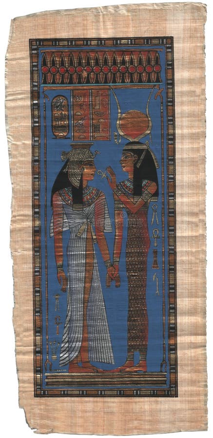 Egyptian Symbols on Papyrus Stock Image - Image of handmade, manuscript ...