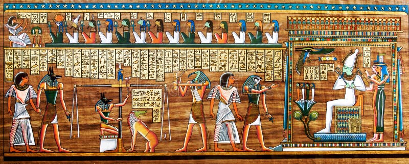 Egyptian Papyrus with Hieroglyphs Stock Photo - Image of culture, king ...