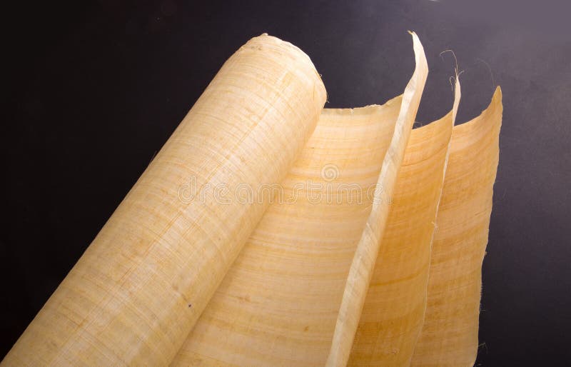 Egyptian Roll Blank Papyrus for Message Stock Image - Image of egyptian ...