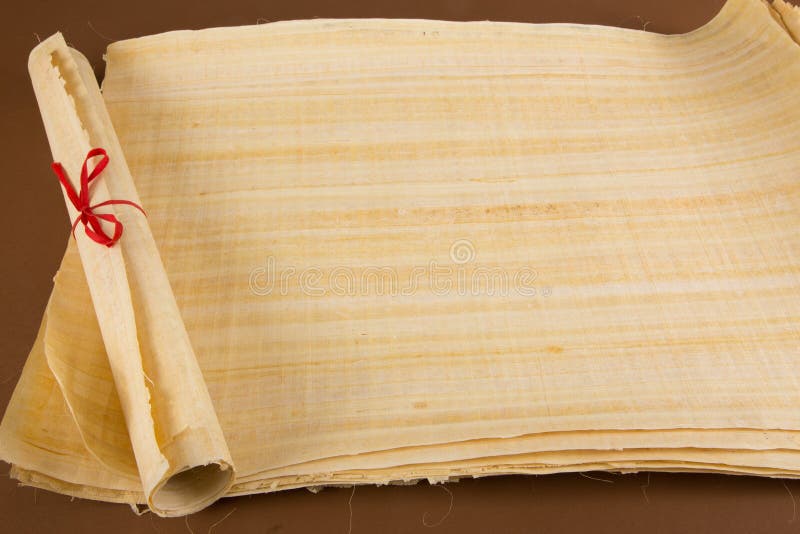 Egyptian papyrus roll stock photo. Image of handmade - 36798514