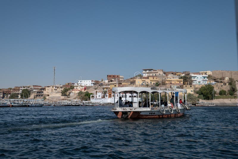 Egyptian Passenger Boat on the Nile Stock Photo - Image of water ...