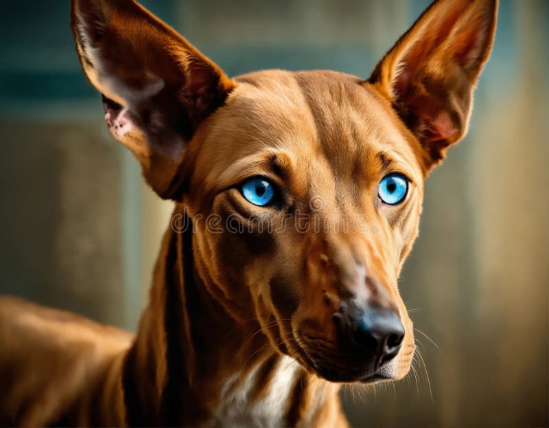 Egyptian Pharaoh Hound Dog Portrait Stock Illustration - Illustration ...